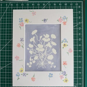 Mat for 11x14” Frame, 7x9” Opening- Hand Painted Mats, Multi Options - Etsy