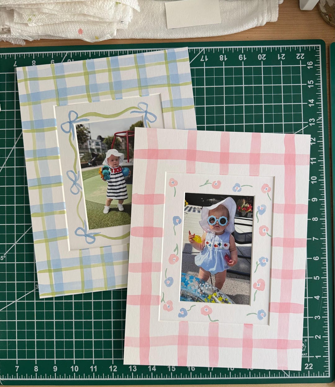 Mat for 9x12” Frame, 6x8” Opening- Hand Painted, Multi Options - Etsy