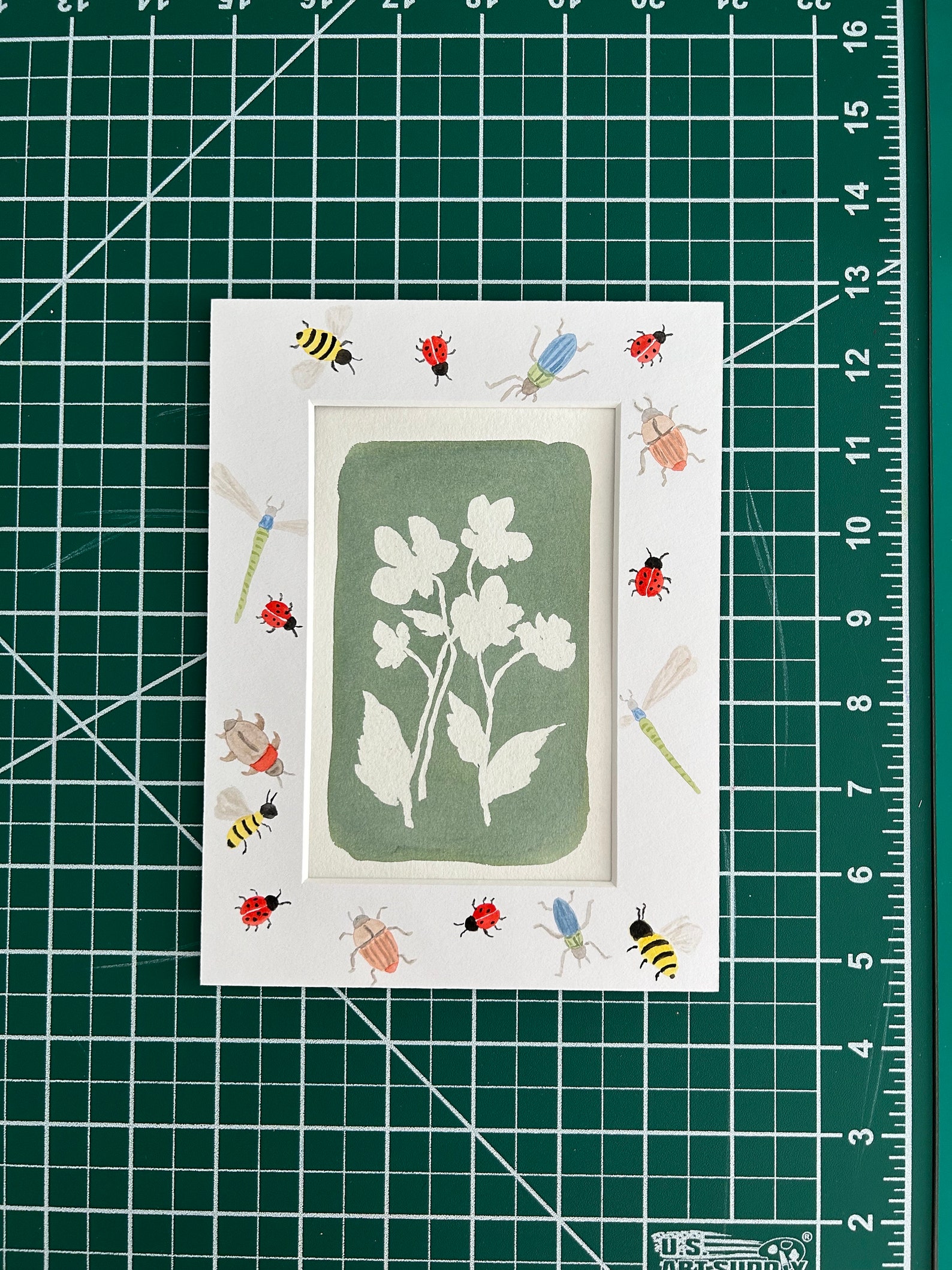 Critter Mats multi Sizes Hand Painted in Bugs & Bees - Etsy