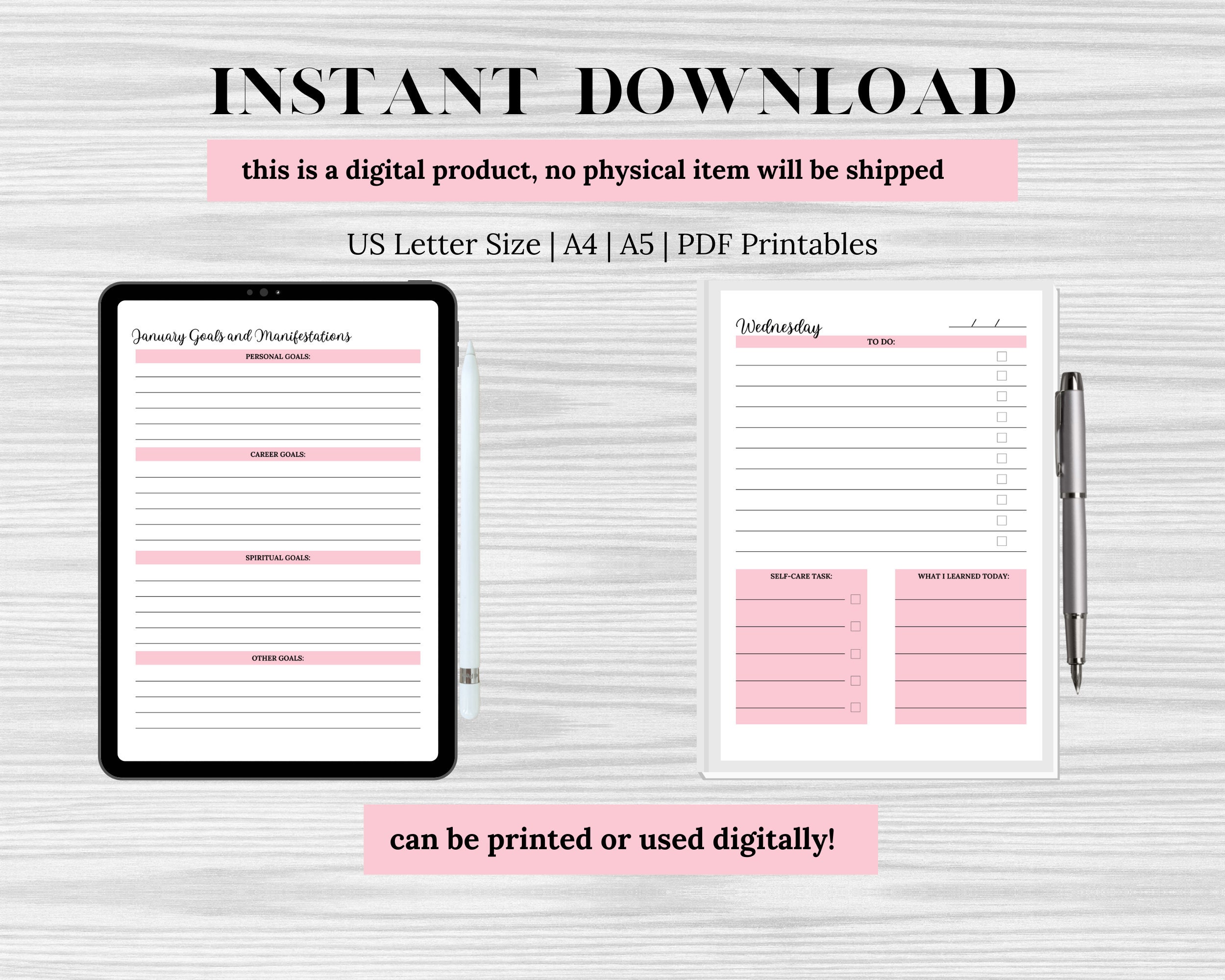 Self Care Planner | Self Discipline Planner | Self Care Journal | Self ...