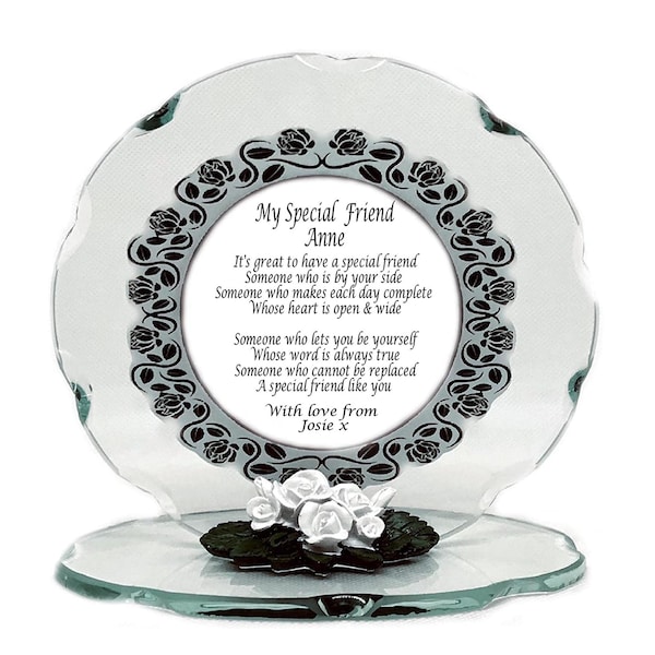 Special Friend Glass Plaque - Etsy