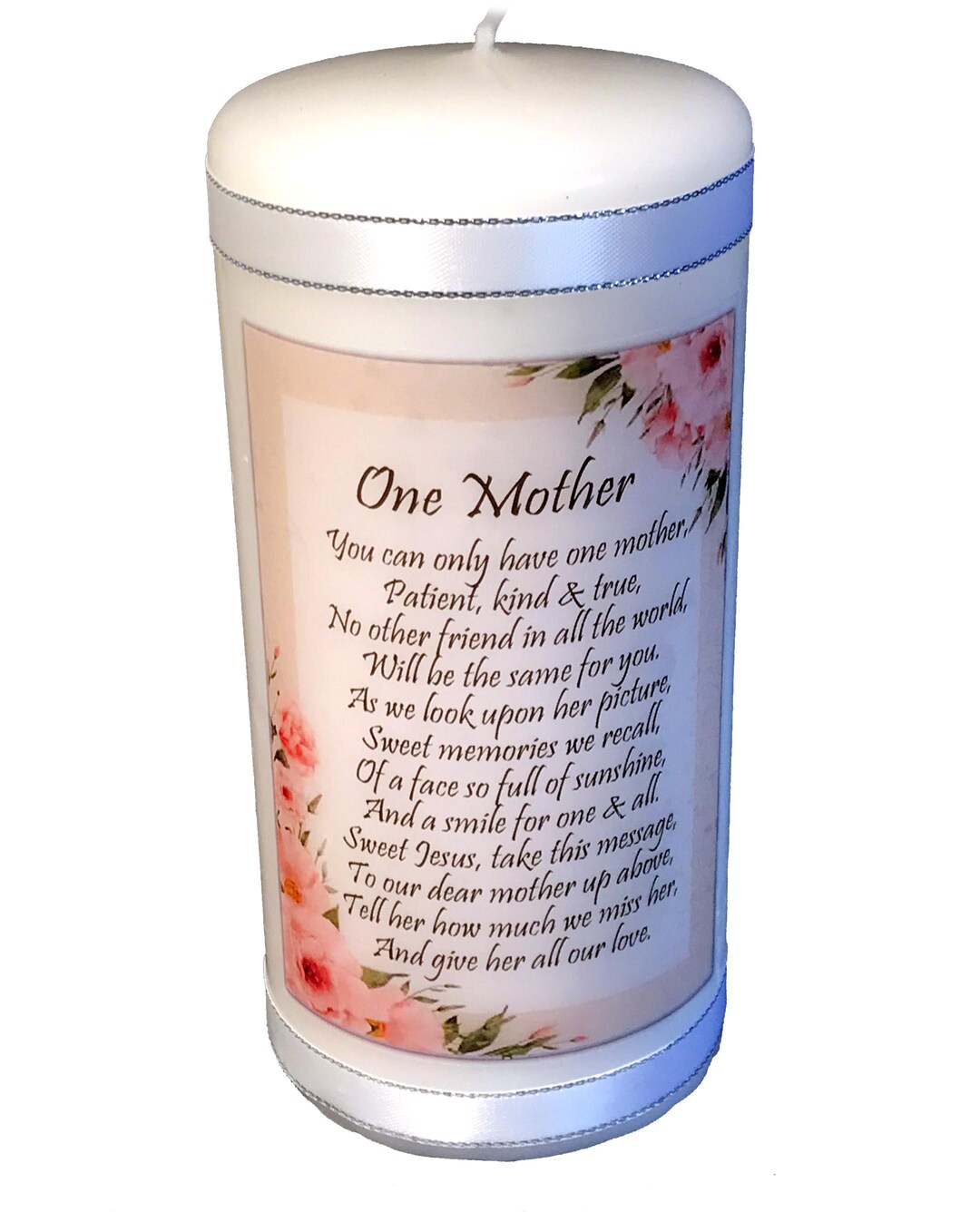 You Only Have One Mother Memorial Poem Candle - Etsy