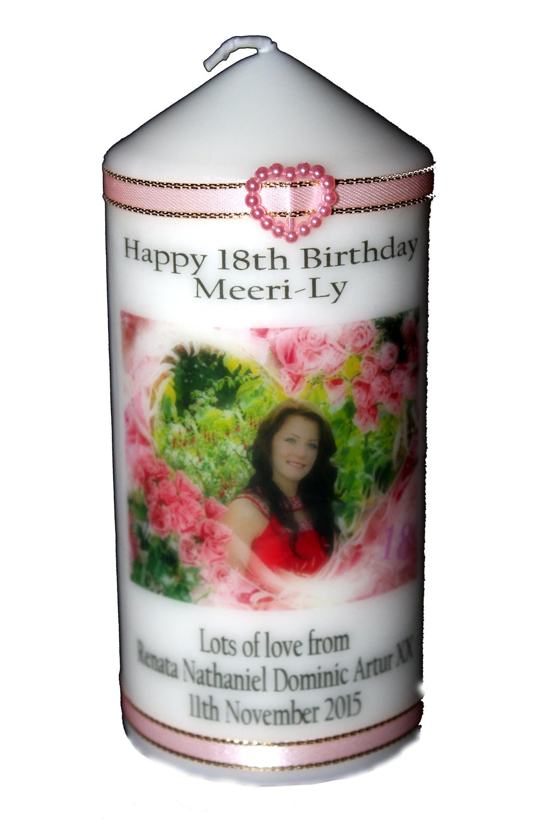 18th Birthday Candle Personalised Gift With Photo & Message - Etsy