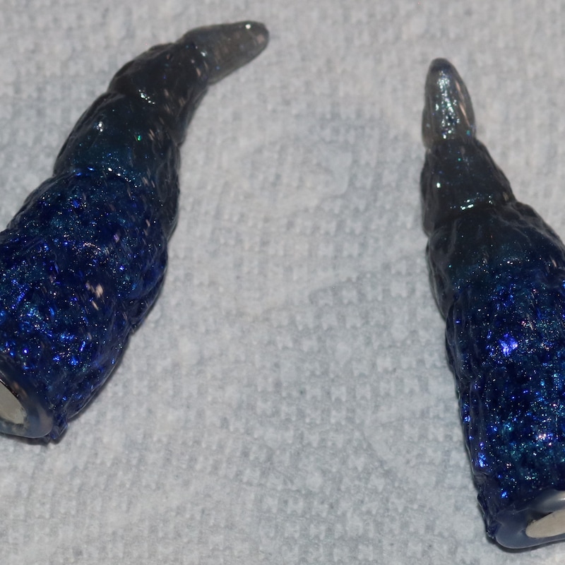 Blue Resin Horns - Etsy