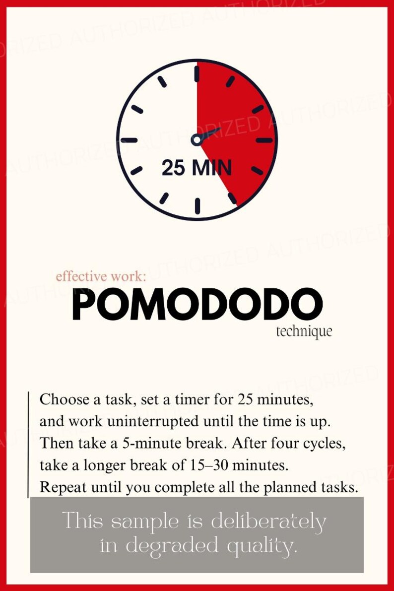 Pomodoro Technique - Etsy