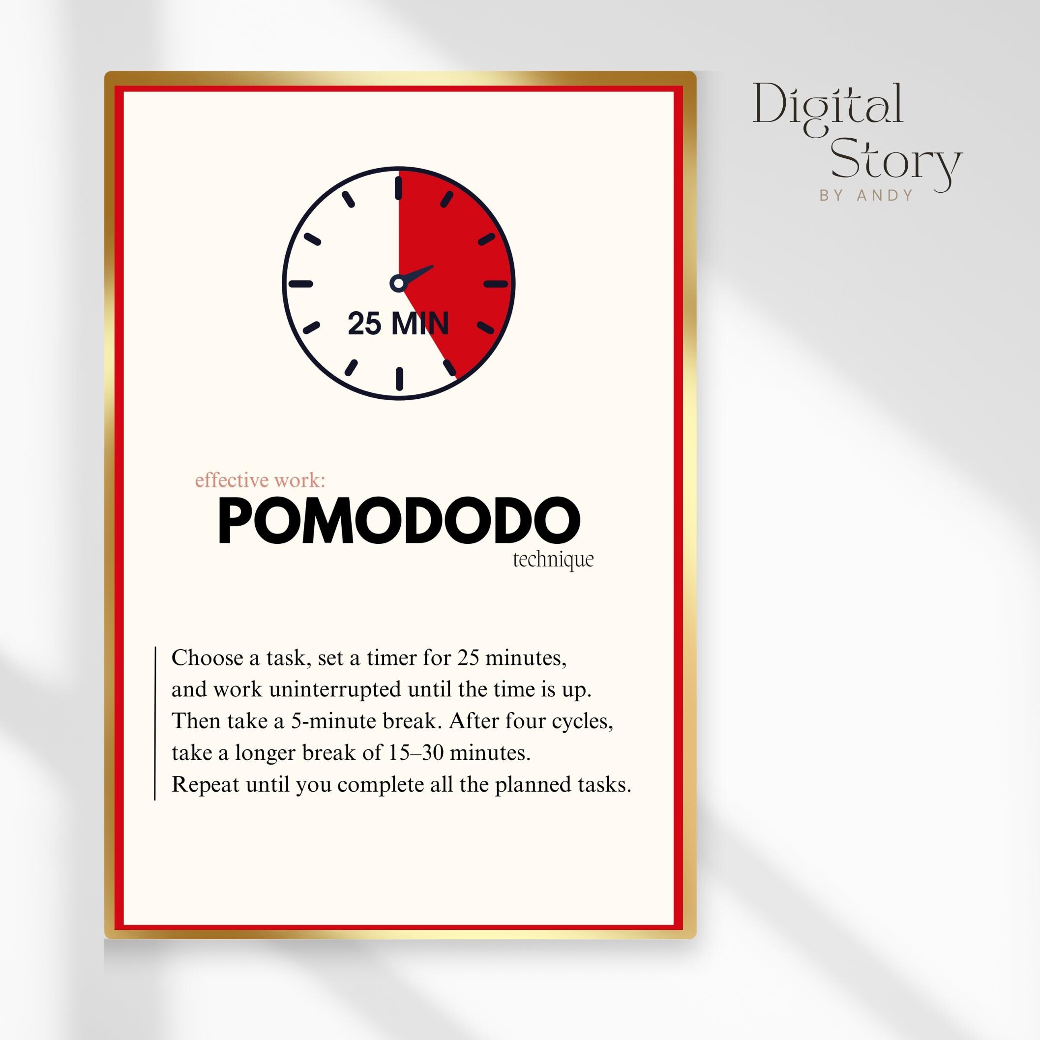 Pomodoro Technique - Etsy