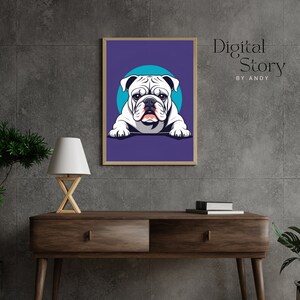 Buldog Animation Poster - Etsy