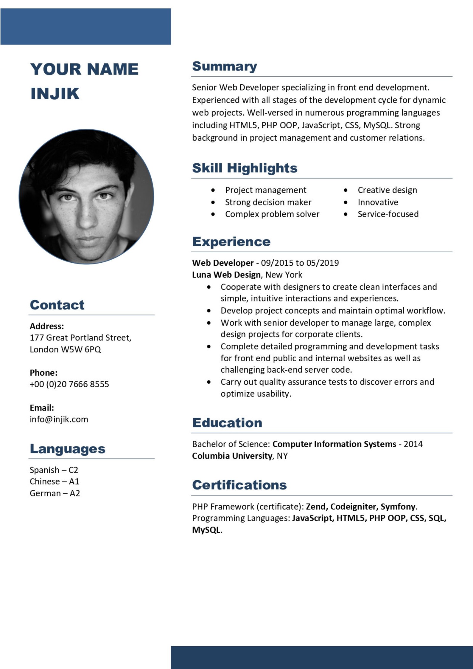4 Resume Templates, Professional Modern Resume Templates for Word ...