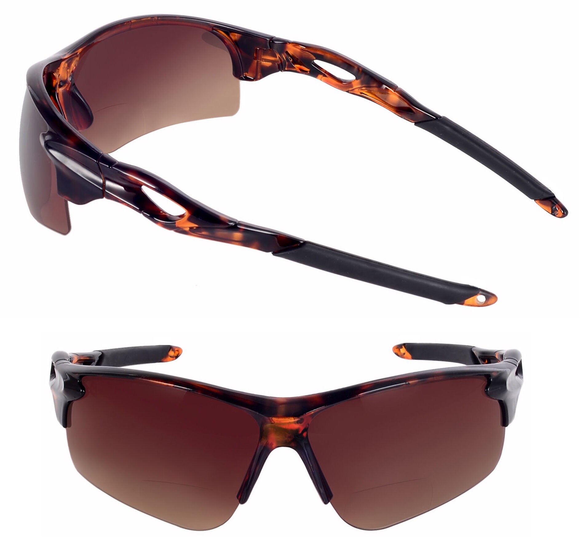 2 Pair of “the Athlete” Lightweight Precision Sport Wrap Bifocal ...