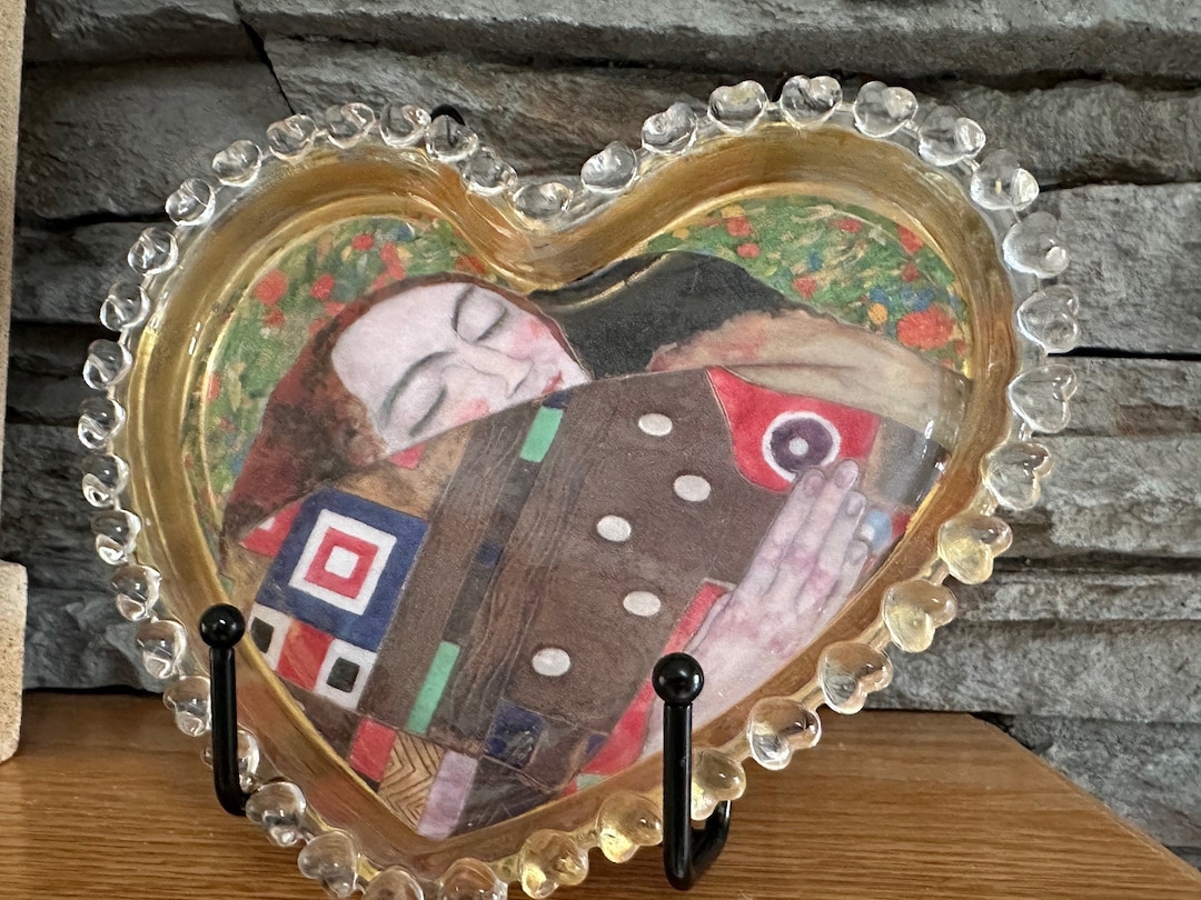 Gustav Klimts fulfillment Aka the Embrace Reverse Decoupage 7 Beaded ...