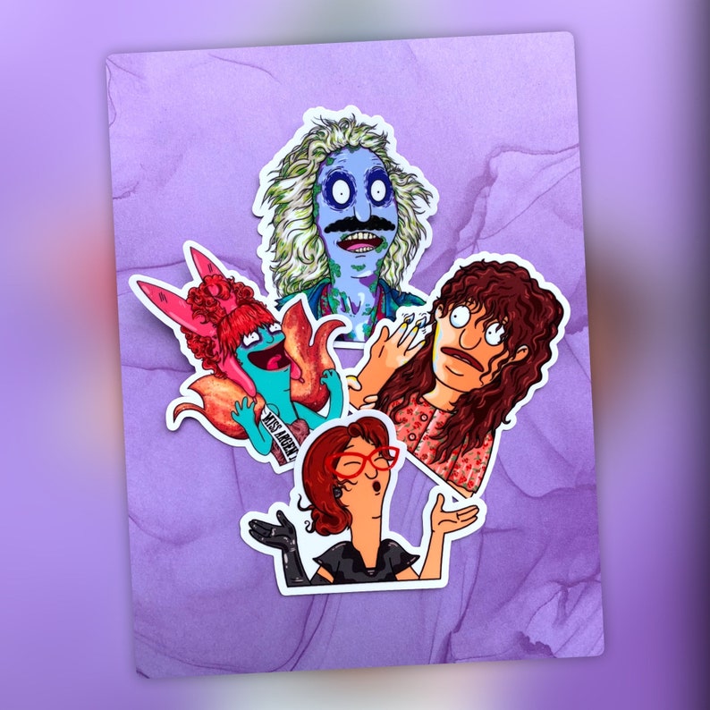 Beetlejuice Stickers - Bobs Burgers Inspired Stickers - Etsy