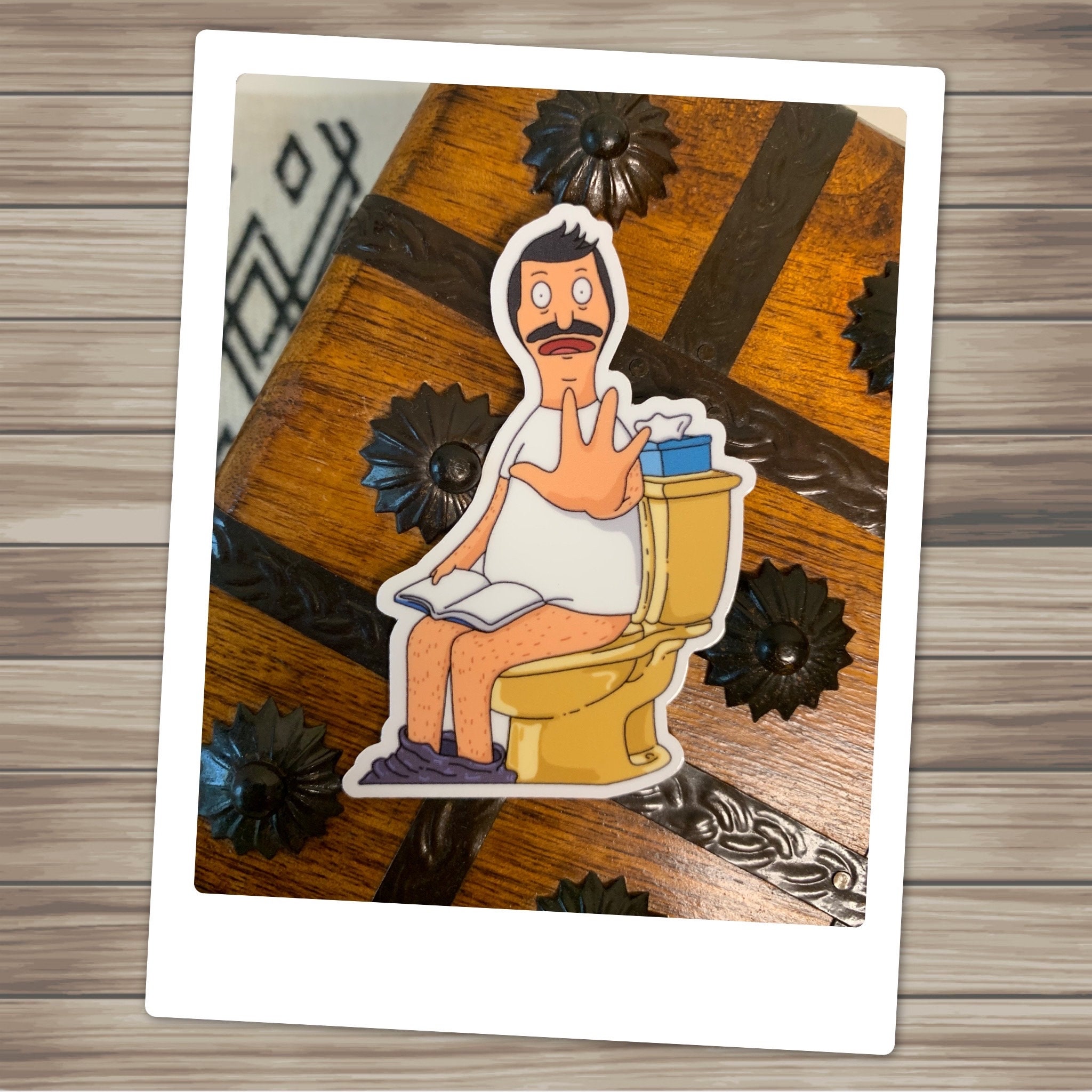 Bob Bathroom Sticker Bobs Burgers Sticker Bob Belcher Etsy
