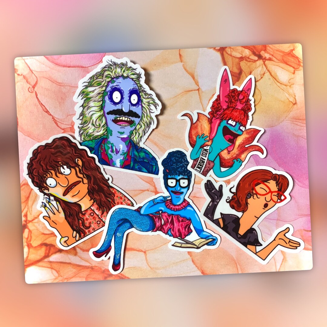 Beetlejuice Stickers Bobs Burgers Stickers - Etsy