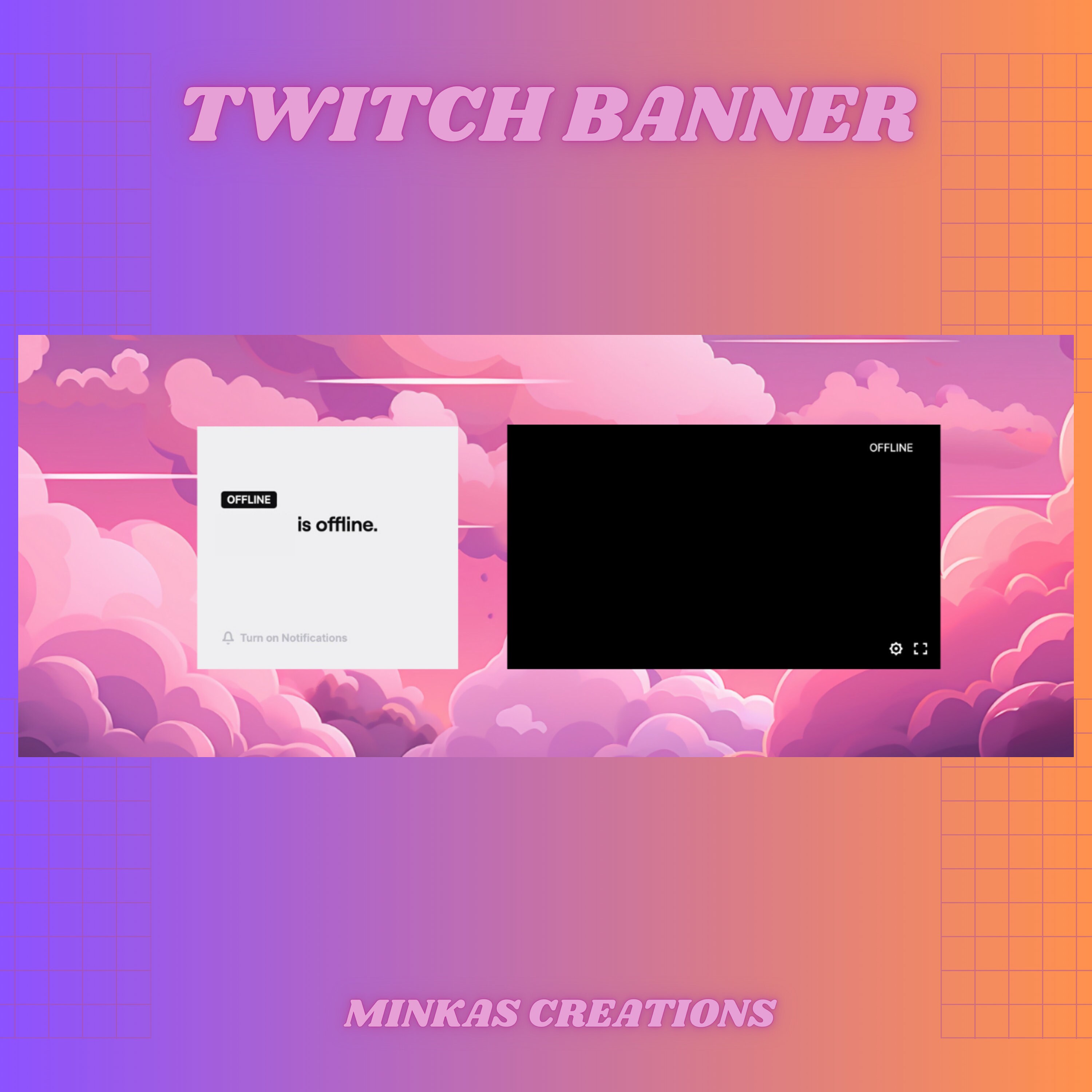 Pink and Purple Clouds Twitch Profile Banner Pink Twitch - Etsy