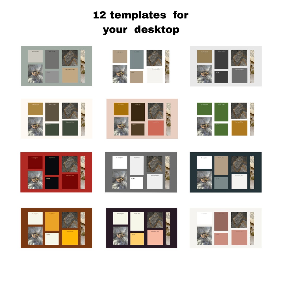 2023 Desktop Organizer Wallpaper 12 Desktop Wallpaper - Etsy