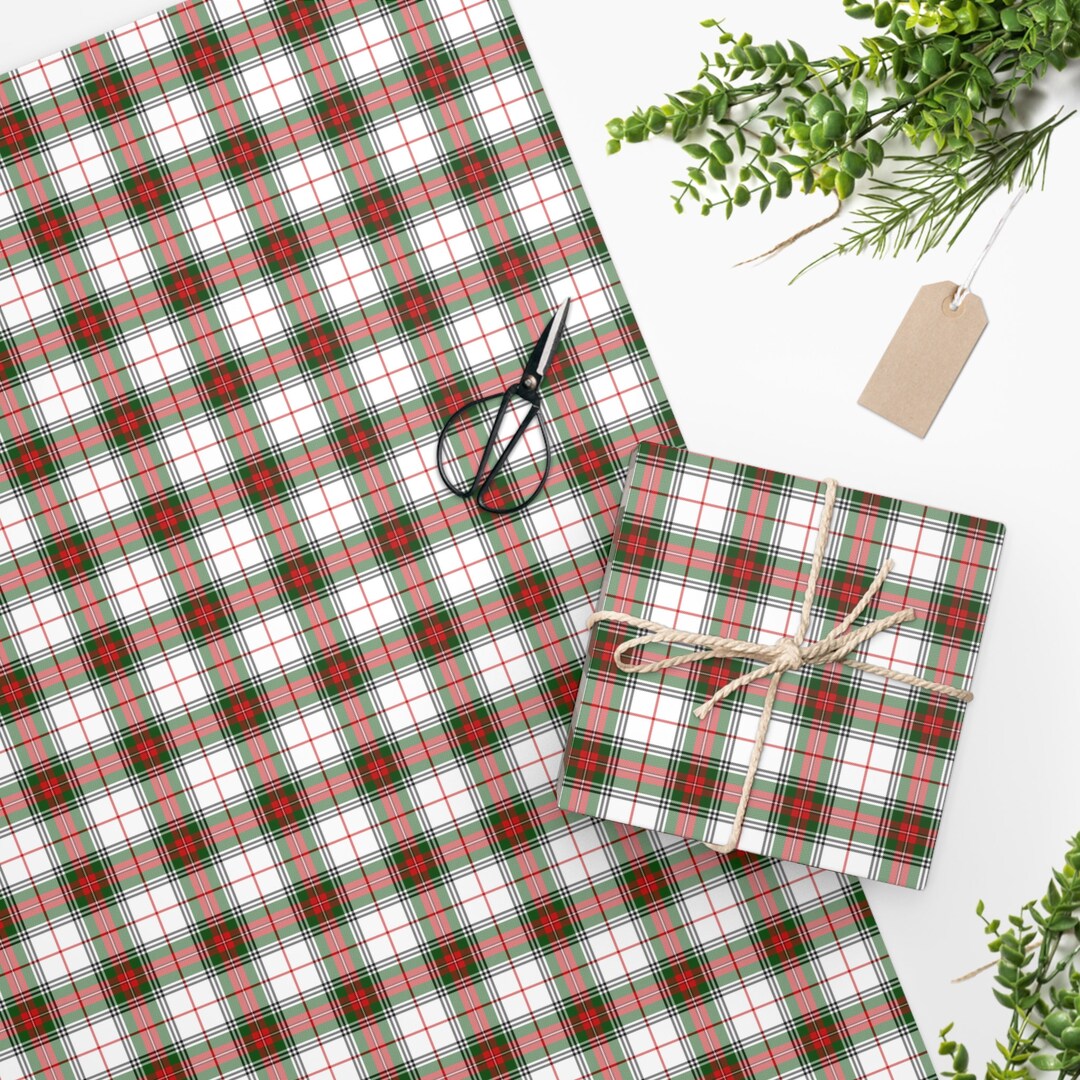 Stewart Tartan Christmas Wrapping Paper - Etsy