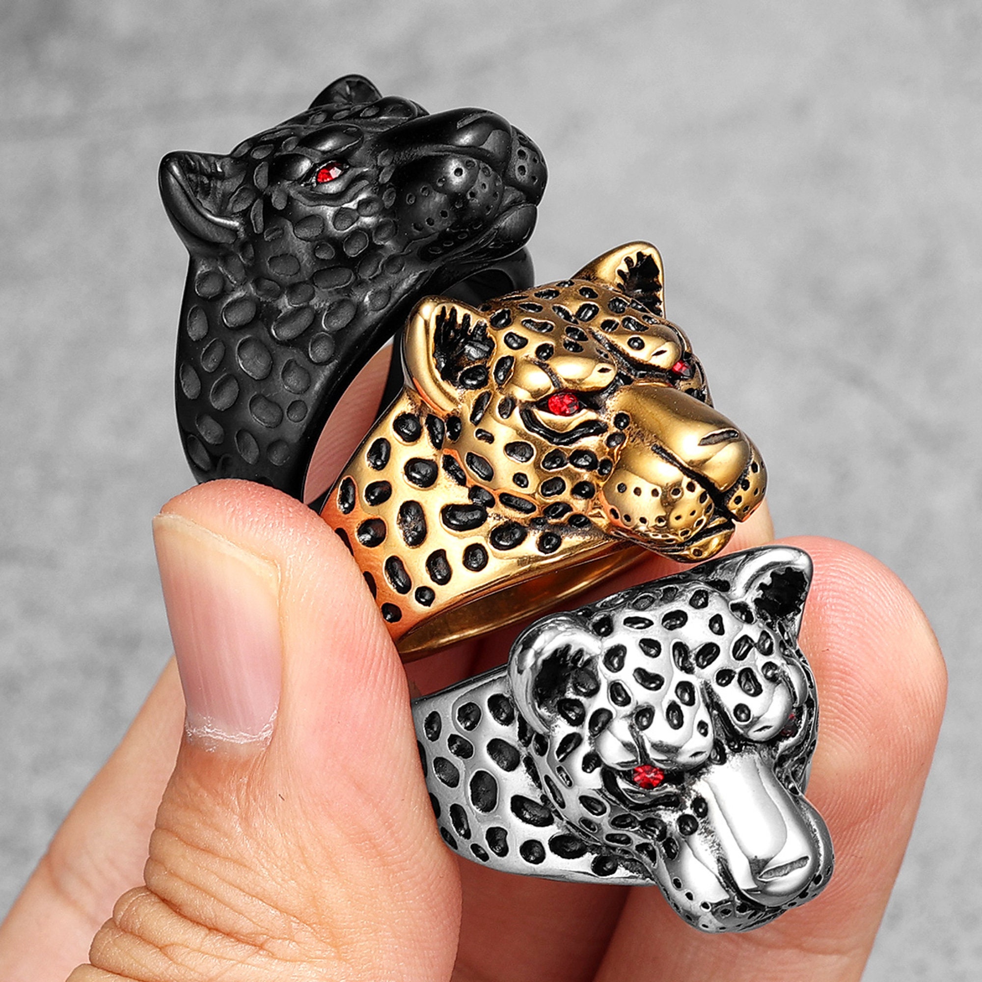 3d Jaguar Ring Jaguar Head Ring Leopard Ring Animal Head Ring - Etsy