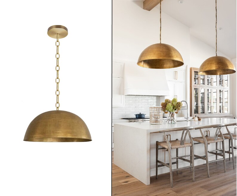 Brass Dome Pendant Light Brass Oxide Lamp Brass Dome Pendant - Etsy