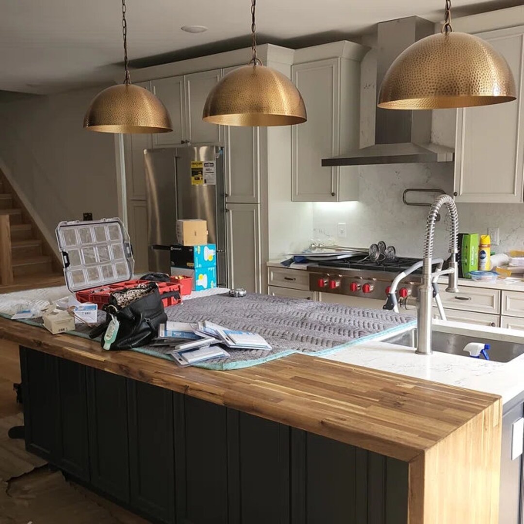 3 PCS Lights Rust Industrial Farmhouse, Pendant Light, Hanging Ceiling ...