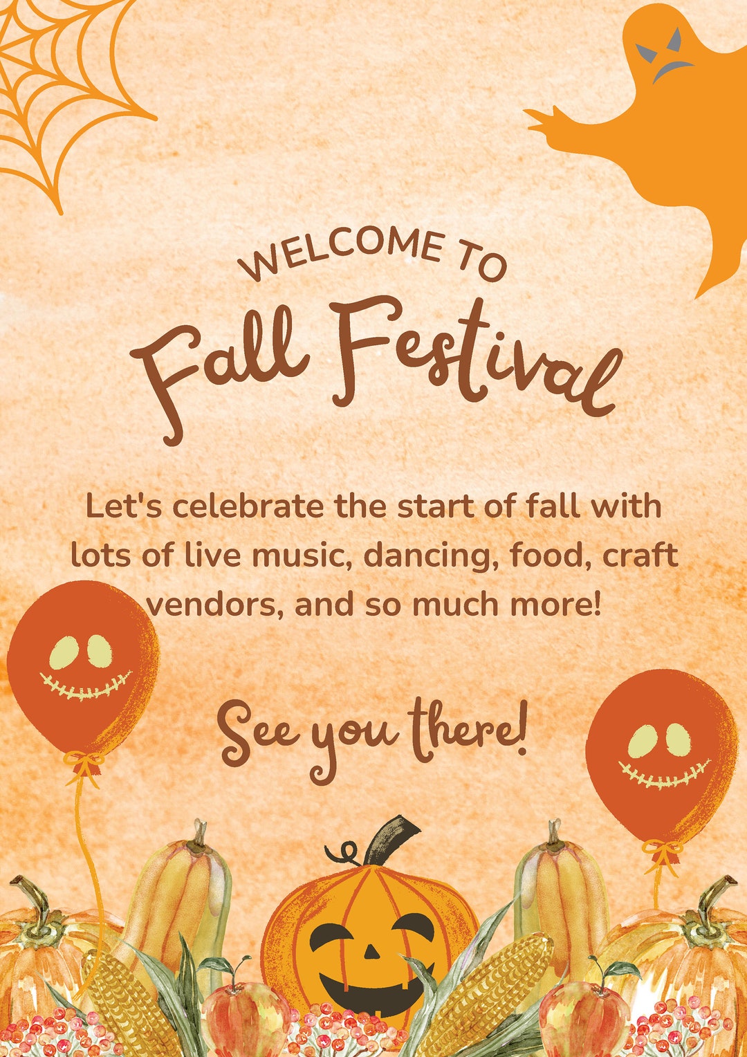 Fall Festival Flyer Template - Etsy