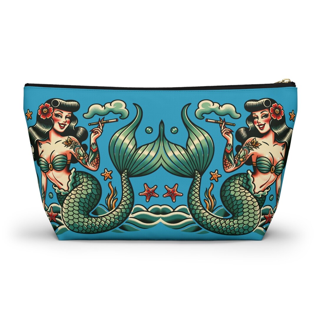 Pinup Makeup Bag Cute Retro Tattoo Flash Accessory Pouch W T-bottom ...