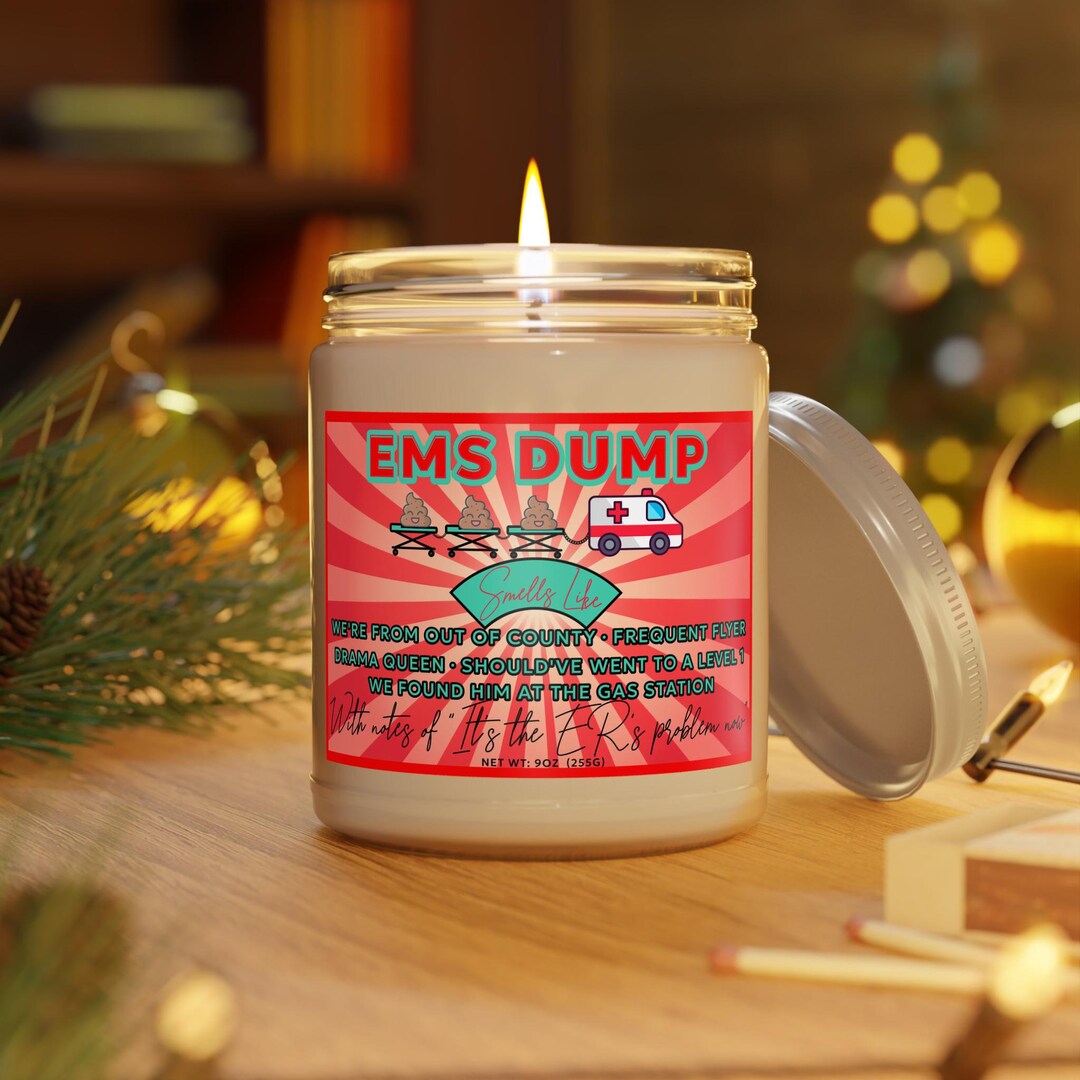 Emergency Department, Funny Sarcastic Nurse EMS Dump Scented Candles ...
