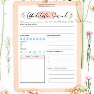 Daily Gratitude Journal 8.5 X 11 Self-care Journal Mindfulness Journal ...