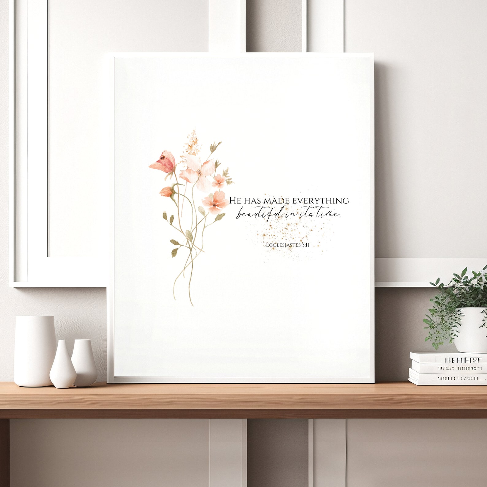 He Has Made Print | INSTANT DOWNLOAD | Flower Bible Verse | Printable ...