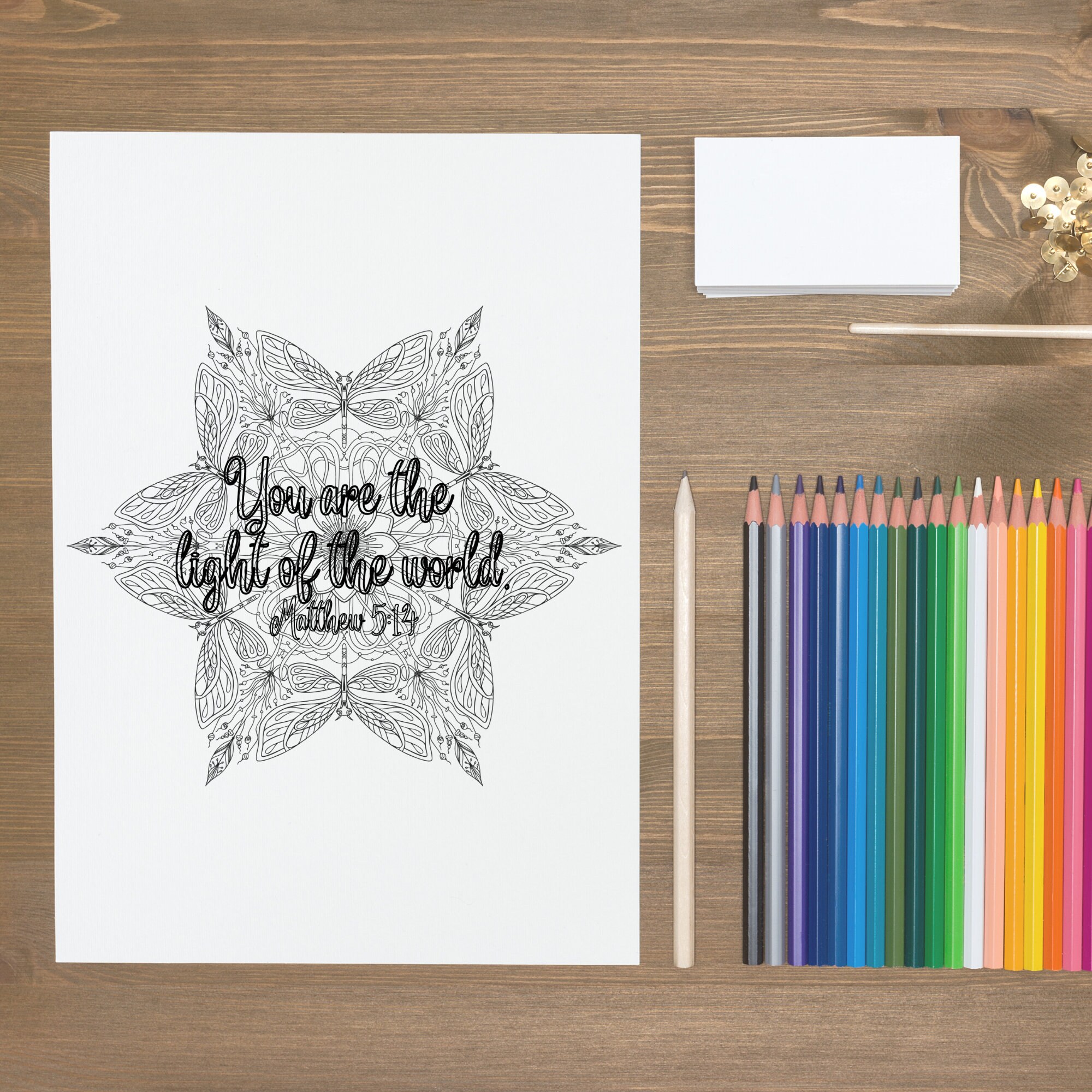 You Are the Light Bible Verse Coloring Page | Christian Coloring Page ...
