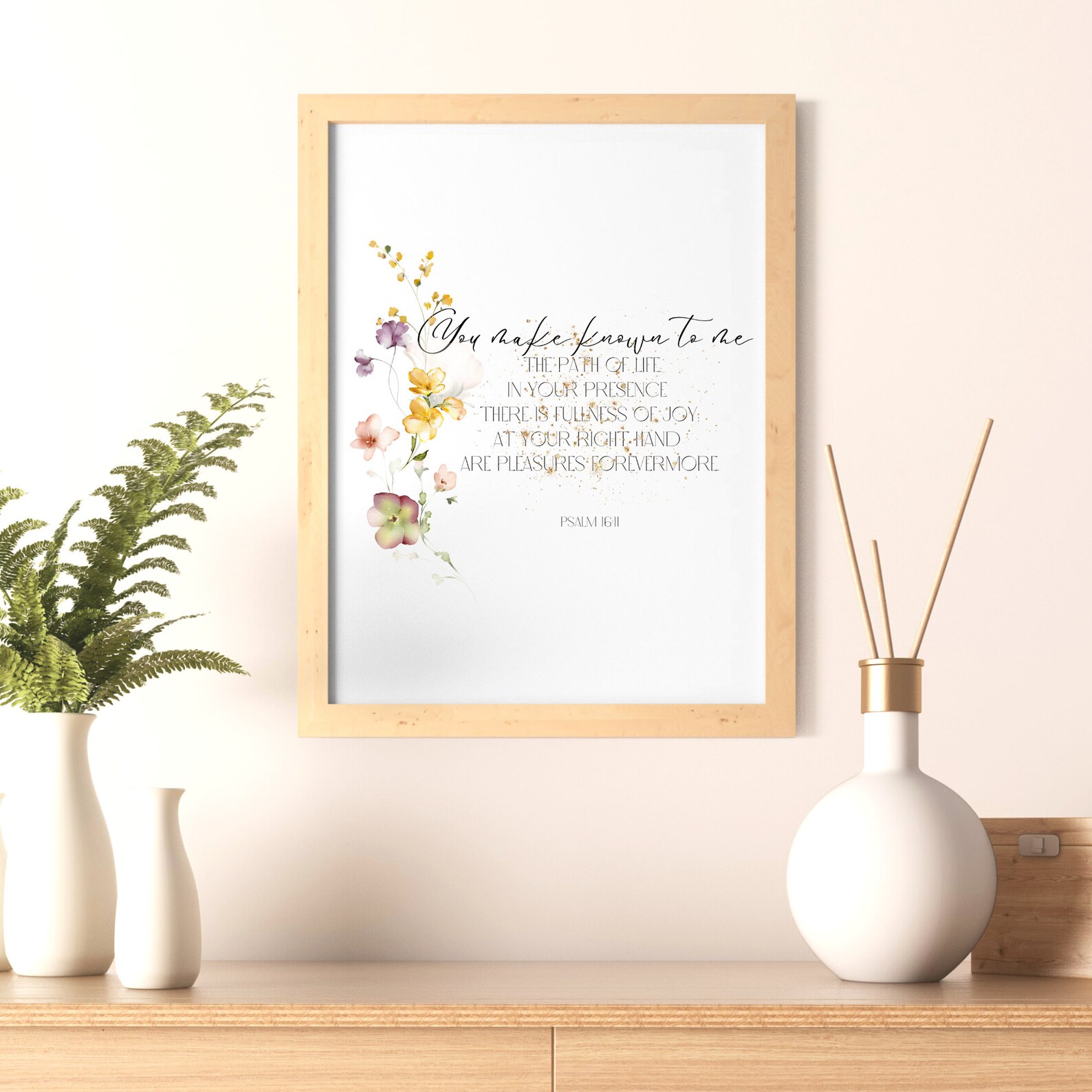 You Make Known Print INSTANT DOWNLOAD Flower Bible Verse - Etsy