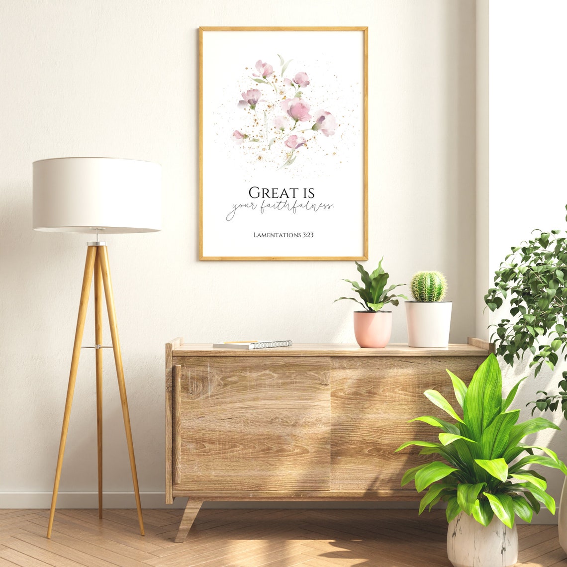 Great is Print INSTANT DOWNLOAD Flower Bible Verse - Etsy