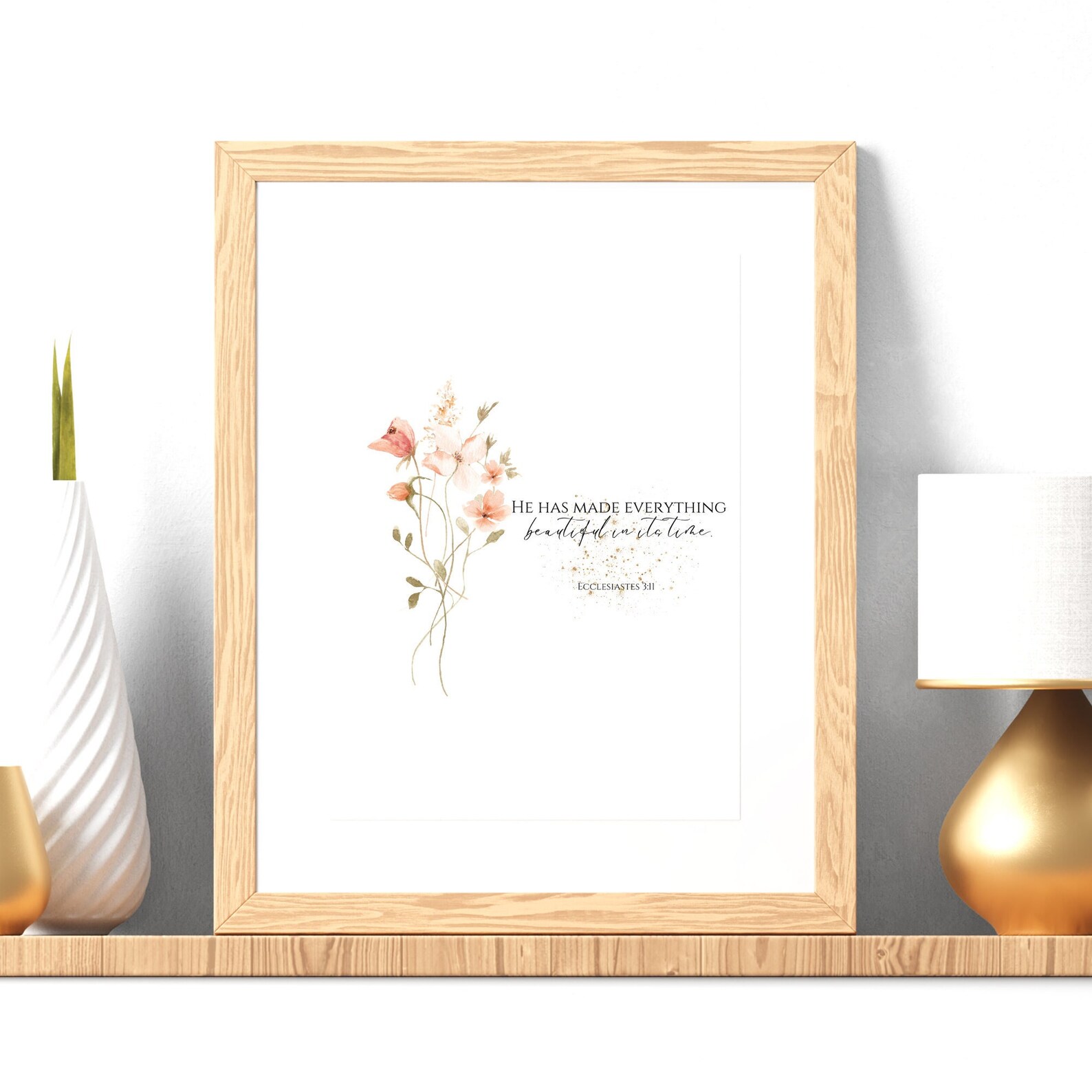 He Has Made Print | INSTANT DOWNLOAD | Flower Bible Verse | Printable ...