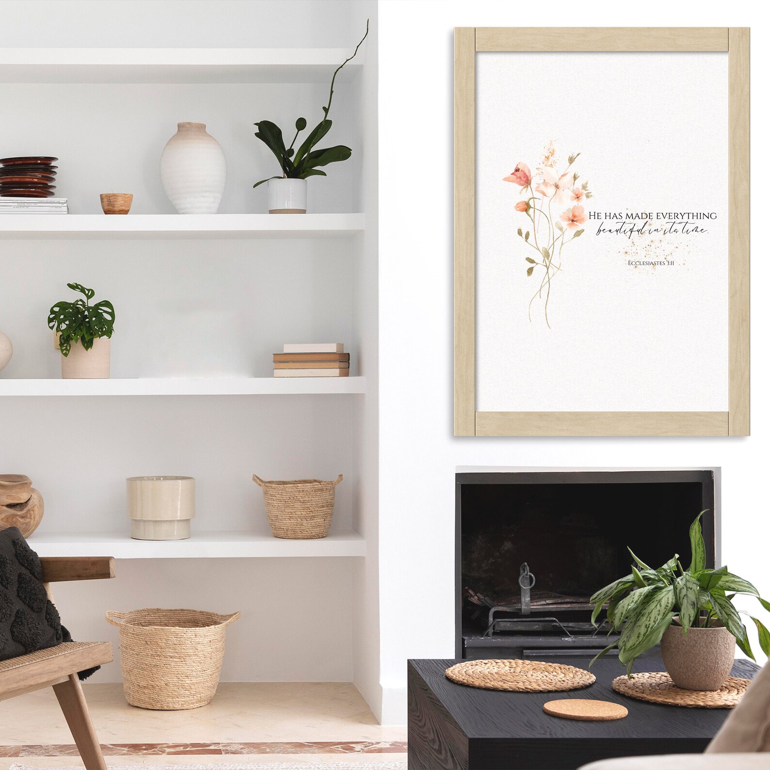 He Has Made Print | INSTANT DOWNLOAD | Flower Bible Verse | Printable ...