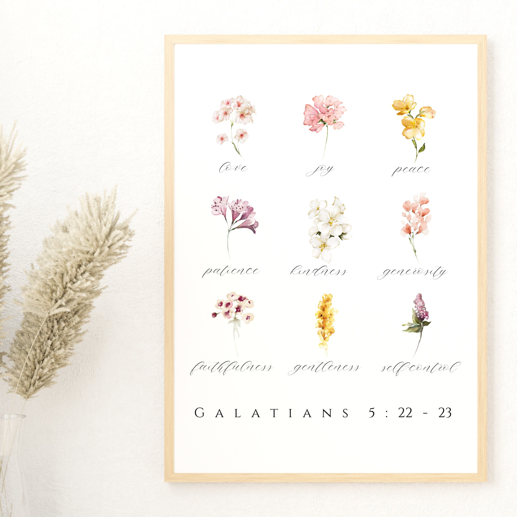 Fruit of the Spirit | Bible Verse Sign | Spirit Wall Art | Free Spirit ...