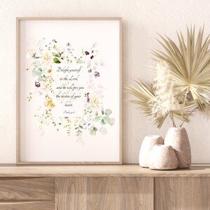 Delight Yourself Printable Wall Decor | Psalm 37:4 | Christian Art ...