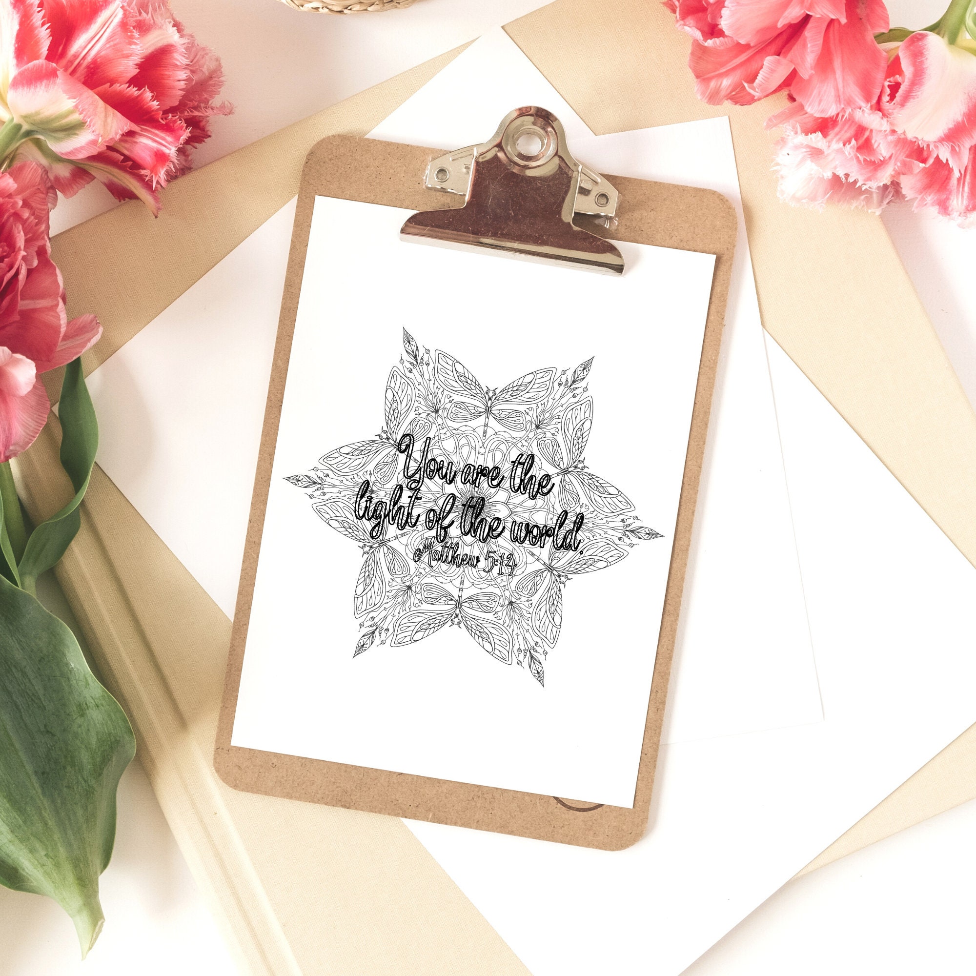 You Are the Light Bible Verse Coloring Page | Christian Coloring Page ...