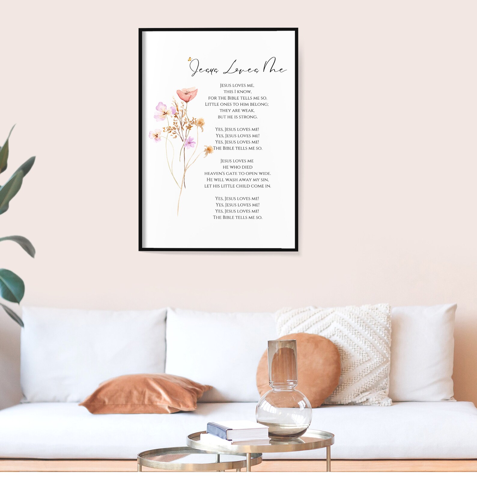 Jesus Loves Me This I Know Lyrics Print INSTANT DOWNLOAD Christian ...