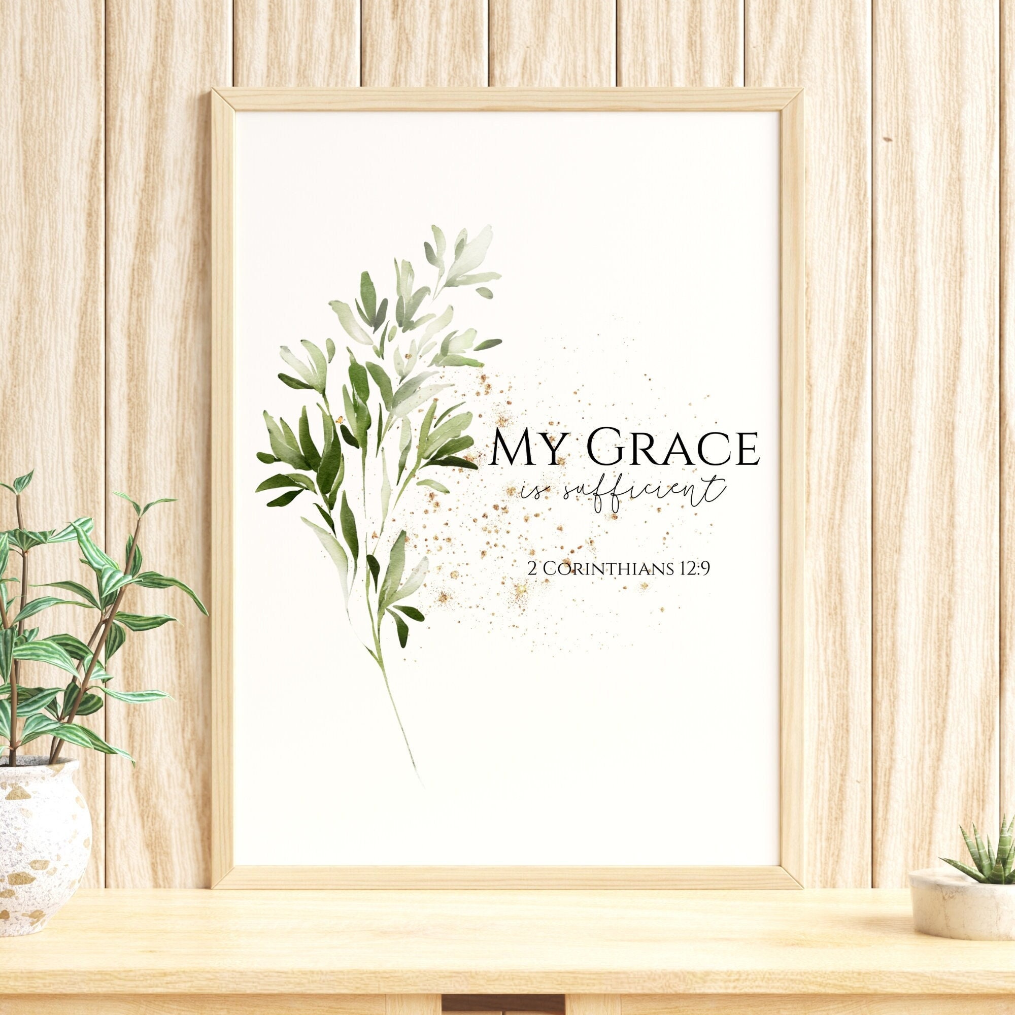 My Grace is Print | INSTANT DOWNLOAD | Flower Bible Verse | Printable ...