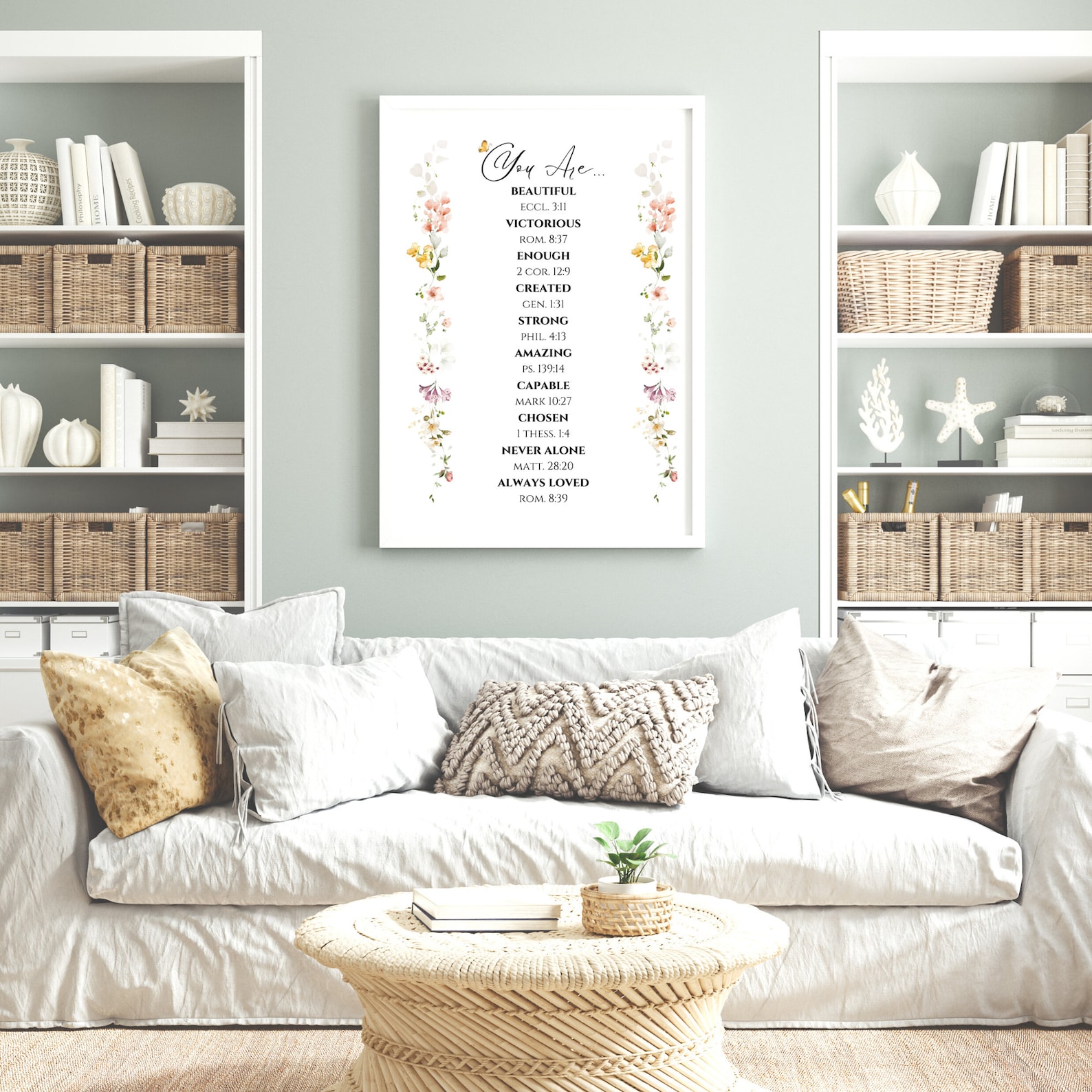 You Are Printable Wall Decor Christian Art Wall Art Bible Verse ...