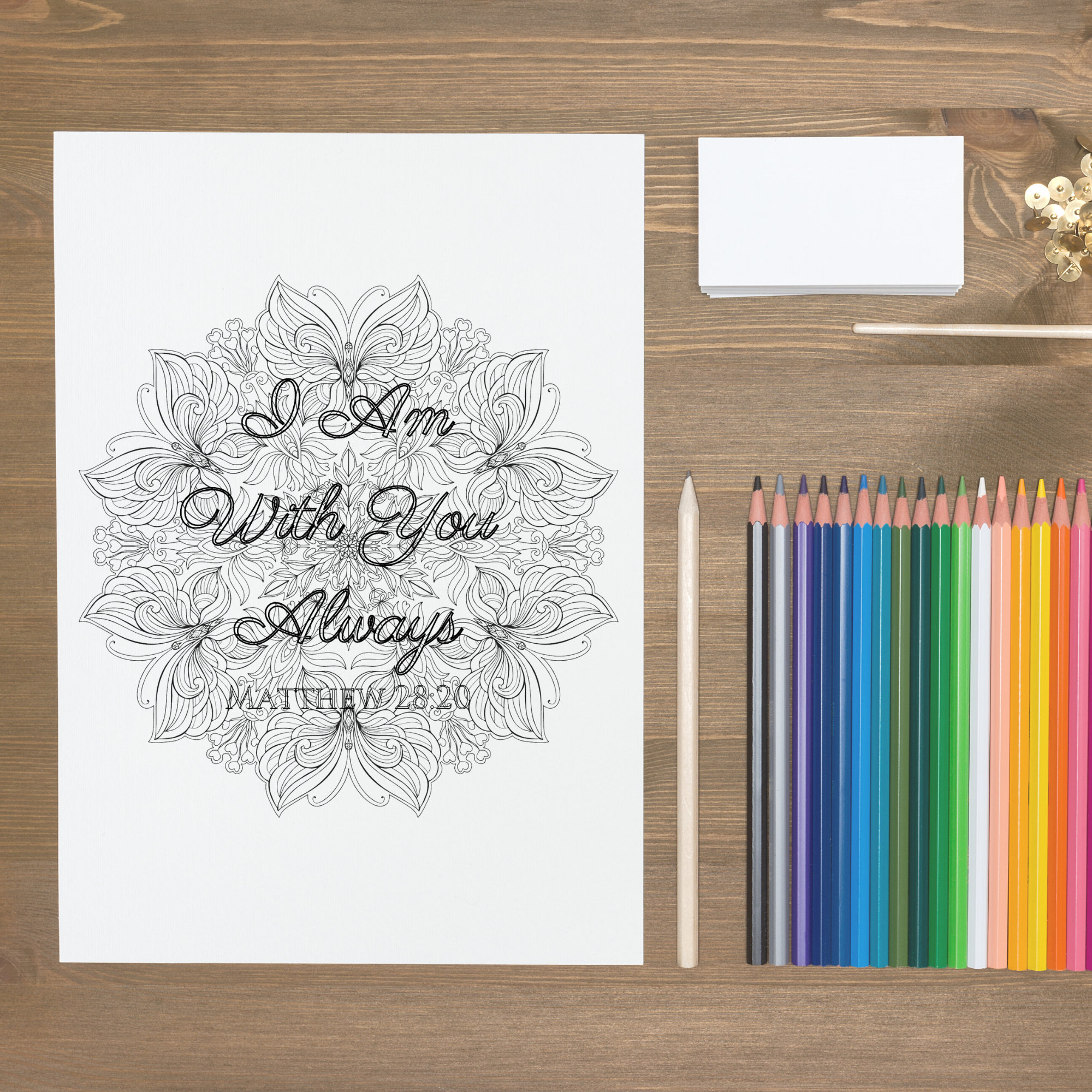 I Am With You Always Bible Verse Coloring Page | Christian Coloring ...
