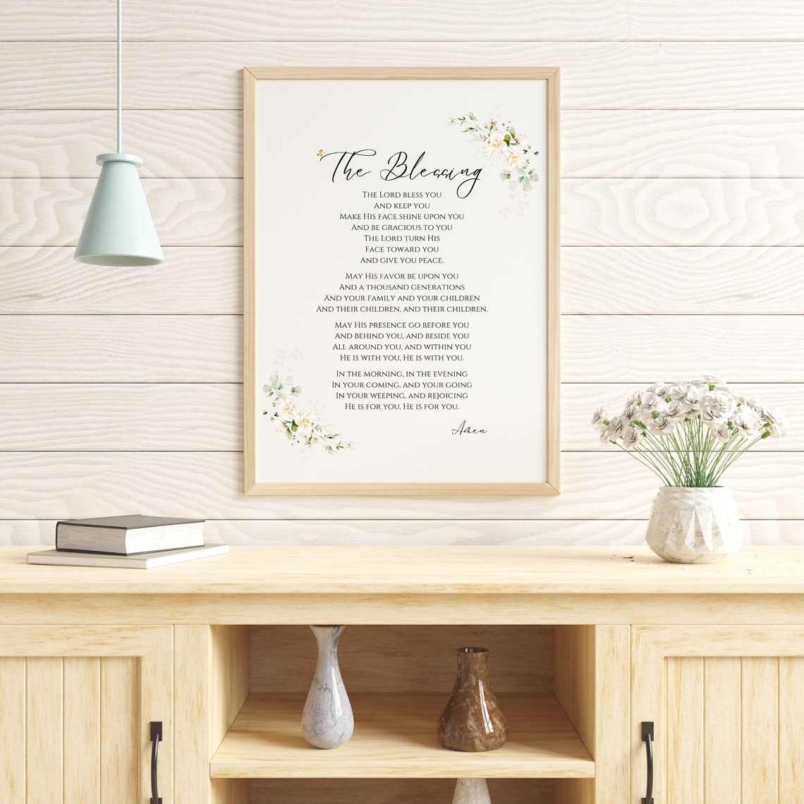 The Blessing Song Lyrics Print INSTANT DOWNLOAD Flower Bible Verse ...