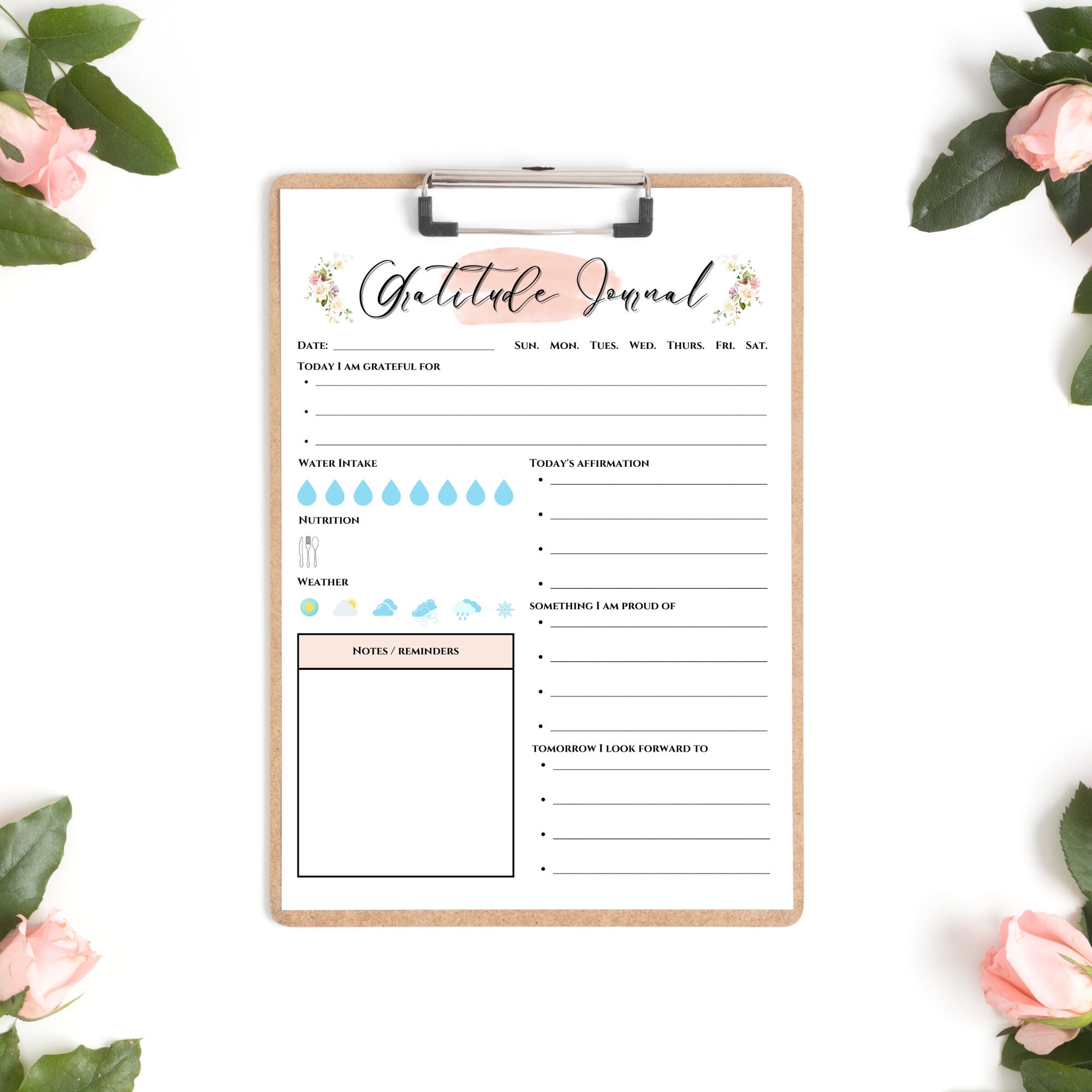 Daily Gratitude Journal - 8.5" X 11" | Self-care Journal | Mindfulness ...