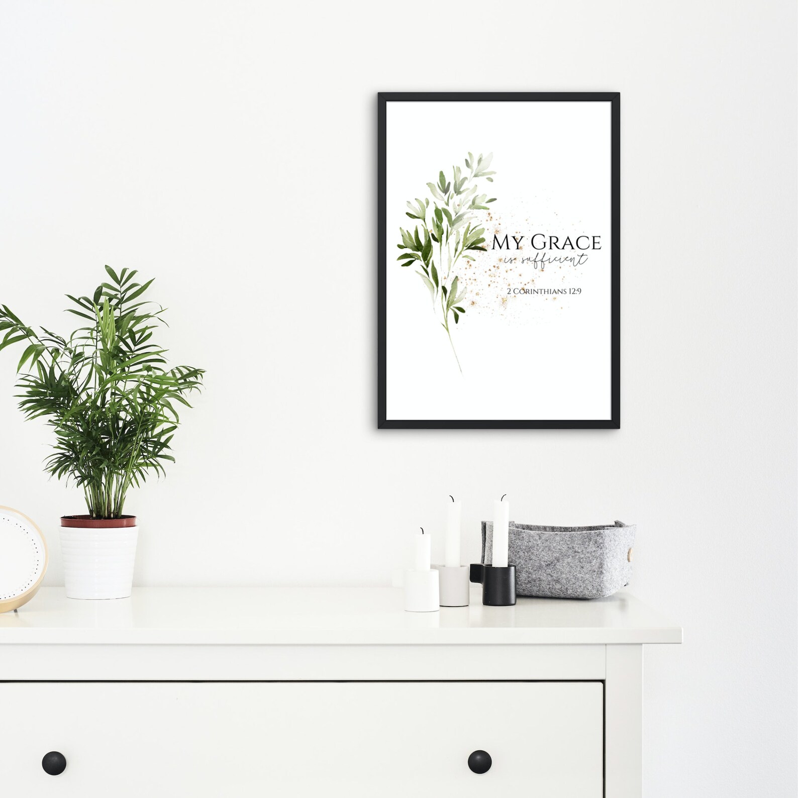 My Grace is Print INSTANT DOWNLOAD Flower Bible Verse - Etsy