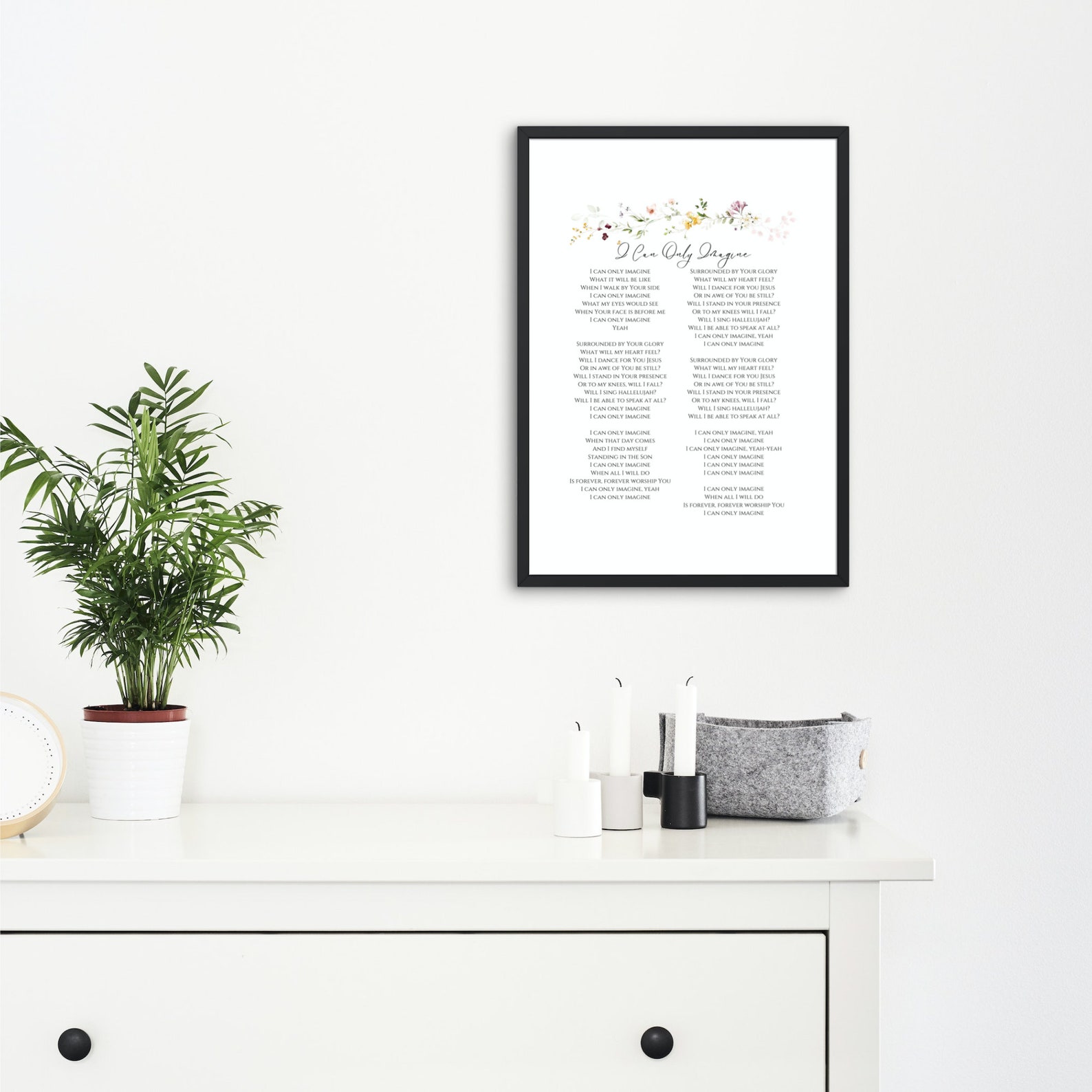 I Can Only Imagine Song Lyrics Print | INSTANT DOWNLOAD | Flower Bible ...