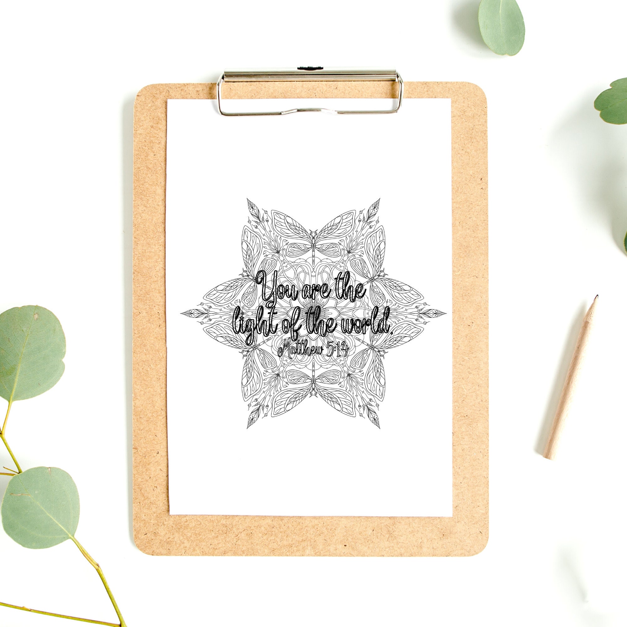 You Are the Light Bible Verse Coloring Page | Christian Coloring Page ...