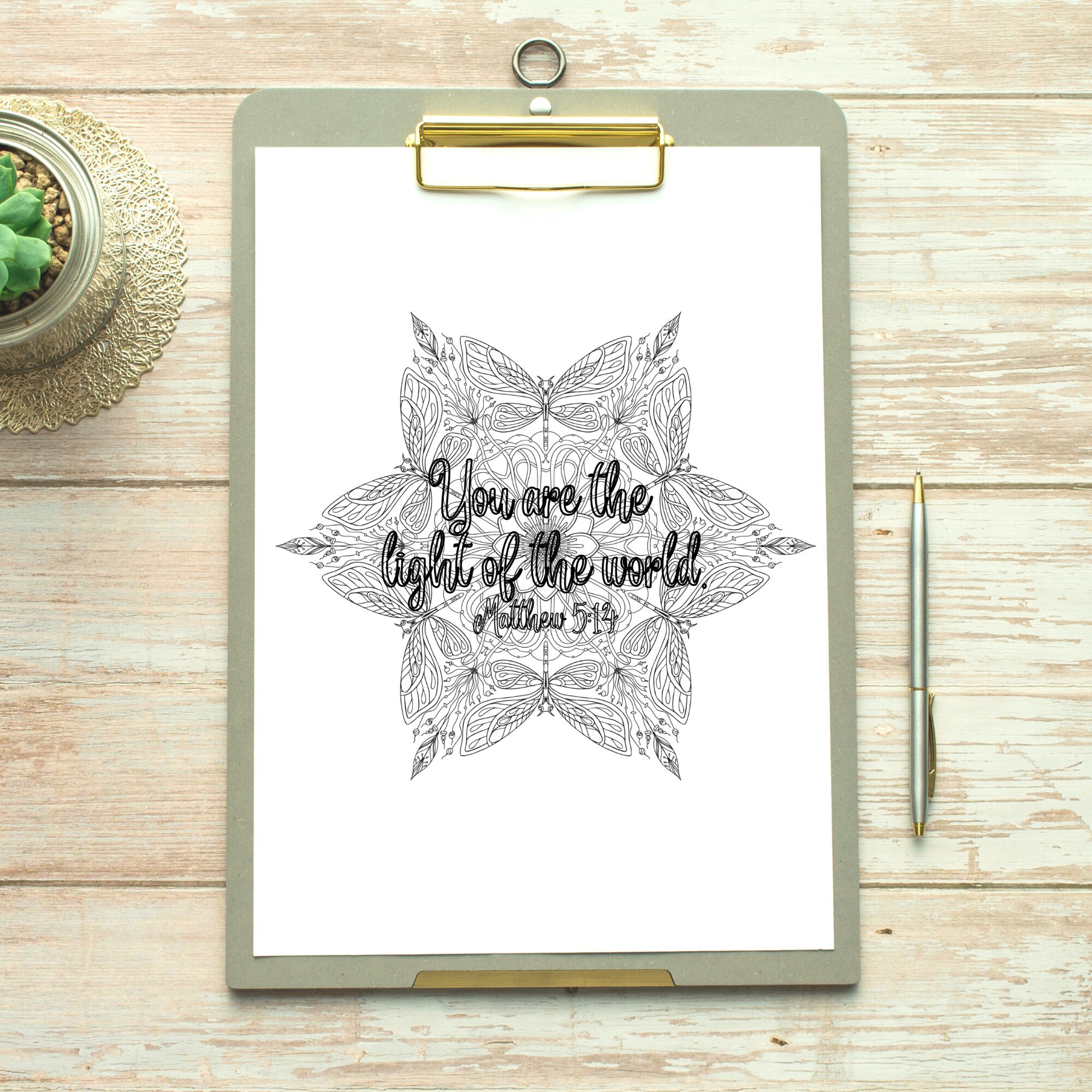 You Are the Light Bible Verse Coloring Page | Christian Coloring Page ...