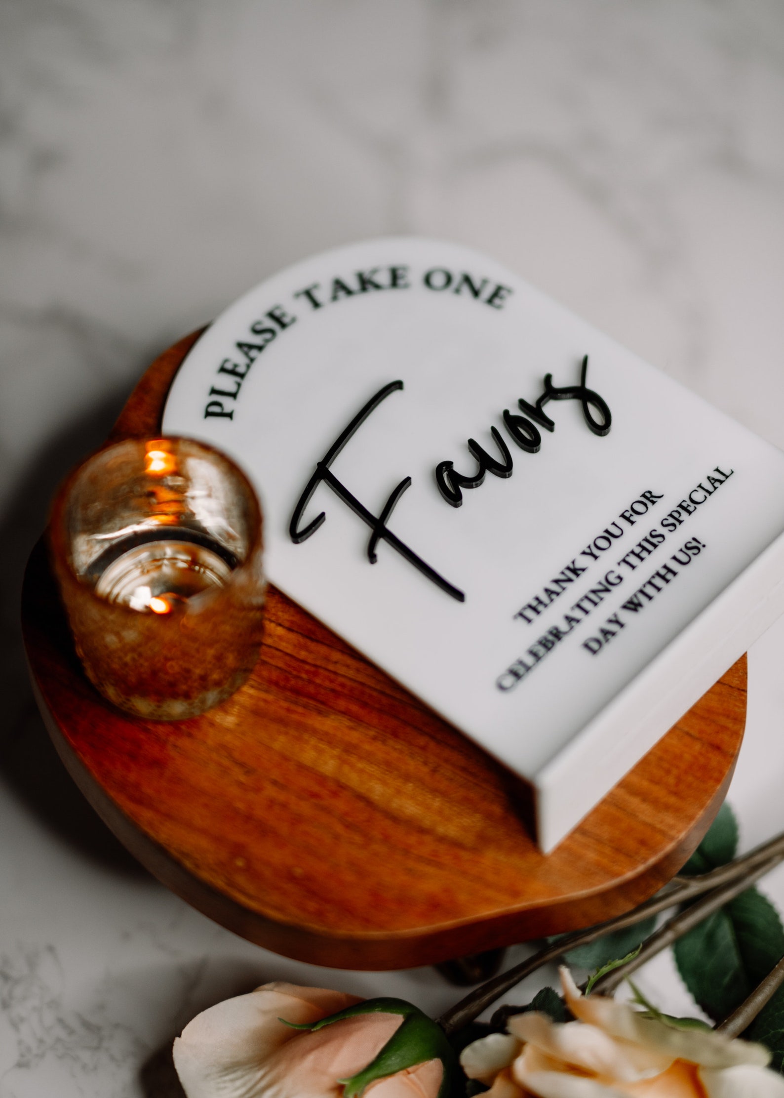 Party Favors Arch Table Sign, Party Favors Sign, Modern Script Acrylic ...