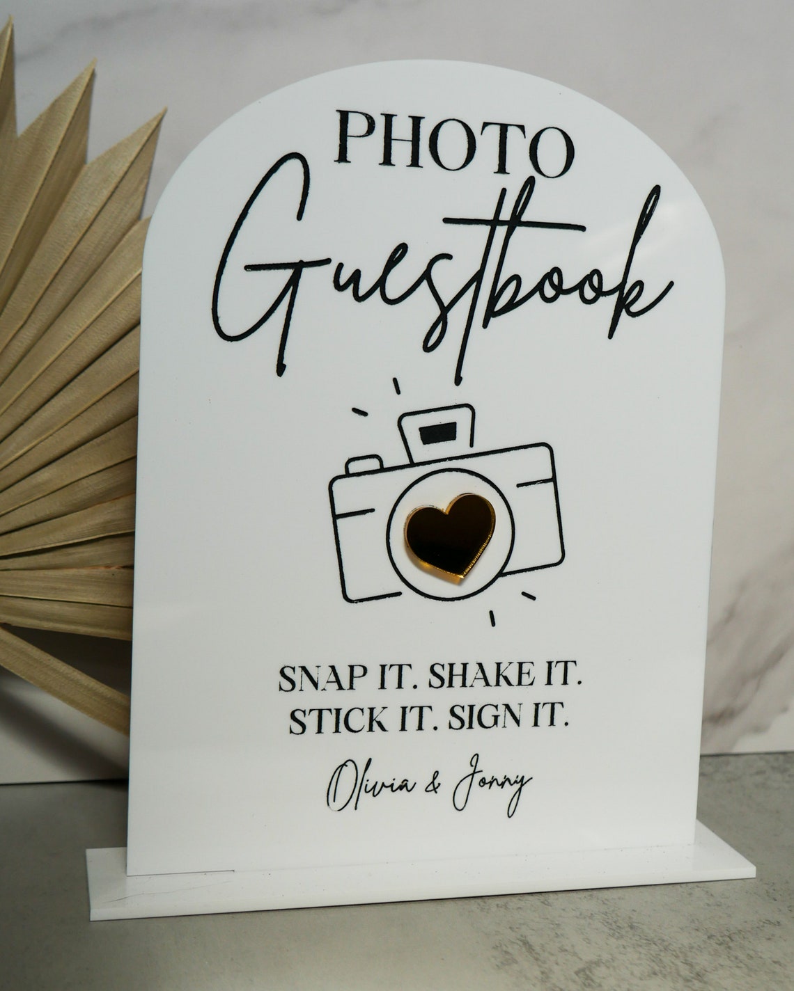 3D Photo Guestbook Acrylic Sign Photo Guestbook Sign Arch Sign ...