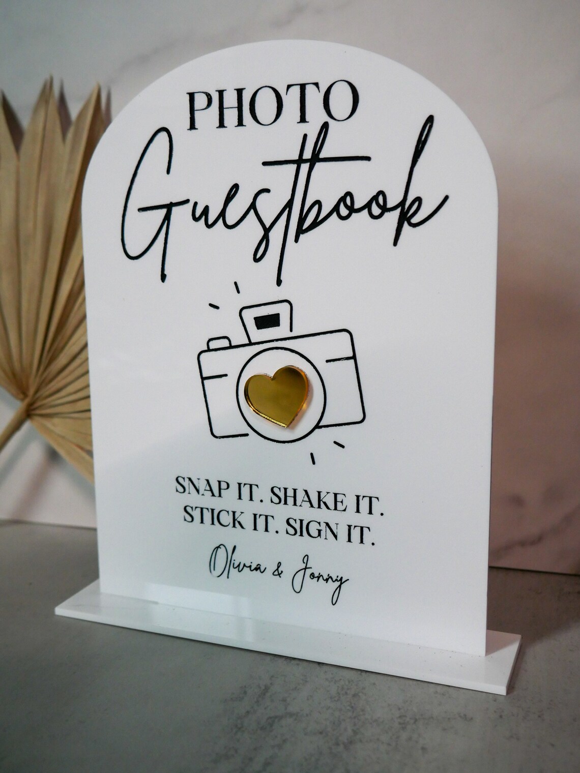 3D Photo Guestbook Acrylic Sign Photo Guestbook Sign Arch Sign ...