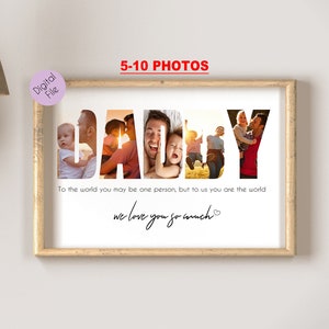 PRINTABLE Mom Collage, Mommy Photo Collage, Customized Mother's Day Gift, Gift for Mom ...